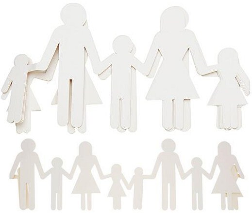 Paper Family Cut-Outs (Pack 10