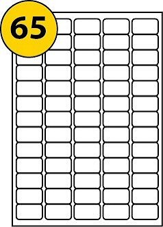 Address Labels 65 Per A4 Sheet (Box 100 Sheets)