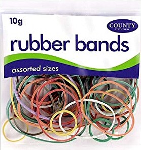 Rubber Bands Assorted Colours 100g