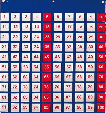 Hundred Square Pocket Chart & Numbers 1-100