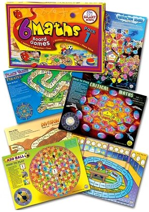 6 Maths Board Games Pack 1