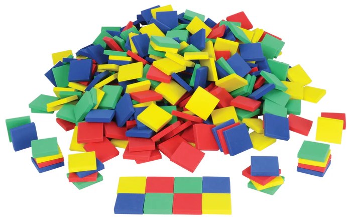Foam Squares Assorted Colours 25mm(Pack 400)