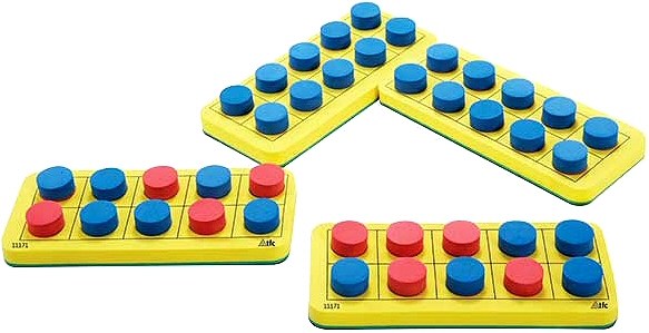 Magnetic Foam Tens Frame Numeration Boards & Pegs (4 Frames & 80 Pegs)