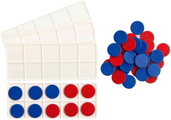 Plastic Tens Frames Set (20 Frames & 200 Counters)