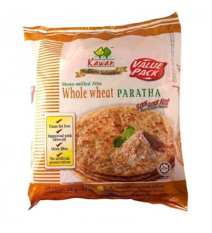 Kawan Whole Wheat Paratha 25pc - EZ INDIAN GROCERY
