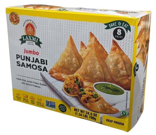 Laxmi Jumbo Samosa 8 Pc - EZ INDIAN GROCERY