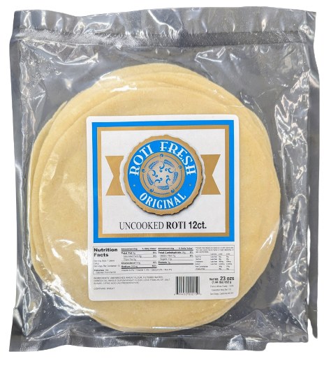 Roti Fresh Uncooked 12ct - EZ INDIAN GROCERY