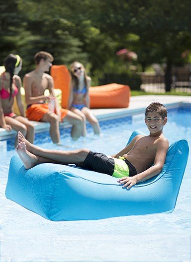 Ocean Blue Aruba Inflatable Lounge Chair Turquoise - Champion Pool Supply