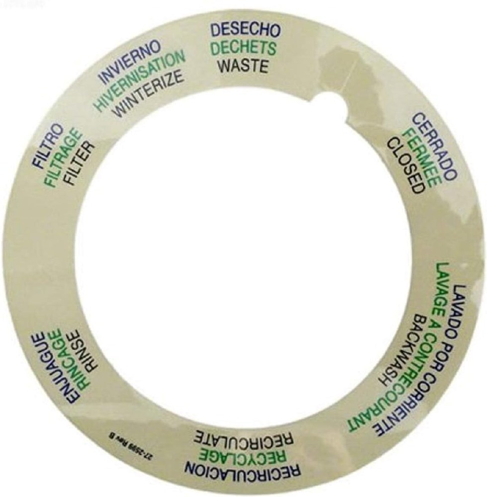 Six-Way Valve Label - Champion Pool Supply