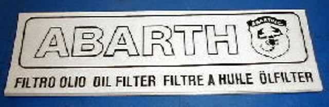 ABARTH OIL FILTER STICKER - C. OBERT & CO.