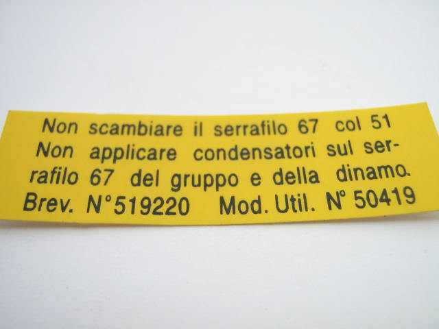 VOLTAGE REGULATOR STICKER - C. OBERT & CO.