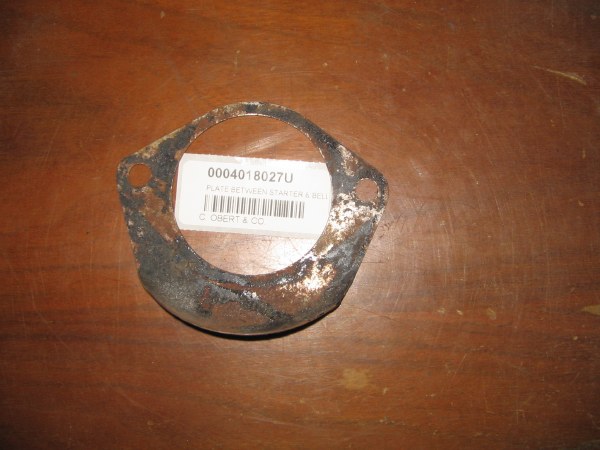 PLATE BETWEEN STARTER & BELL - C. OBERT & CO.