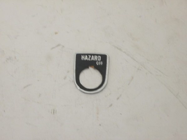 1972 HAZARD SWITCH ID PLATE - C. OBERT & CO.