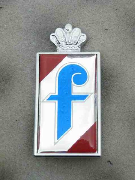 PLASTIC INSERT SIDE "f" EMBLEM - C. OBERT & CO.