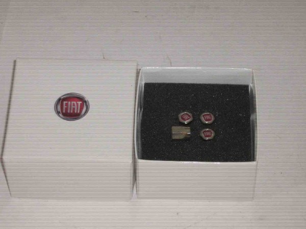 4 VALVE CAPS W NEW FIAT EMBLEM - C. OBERT & CO.
