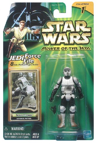 Star Wars Scout Trooper Power of the Jedi Force File Figure Bedrock City Comic Co
