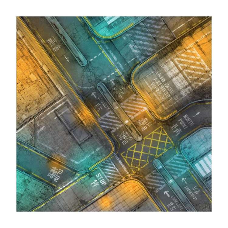 Neo Tokyo Streets 4ft x 4ft Playmat - Patriot Games