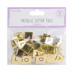 METALLIC LETTER TILES GOLD - Silkes Art & Office