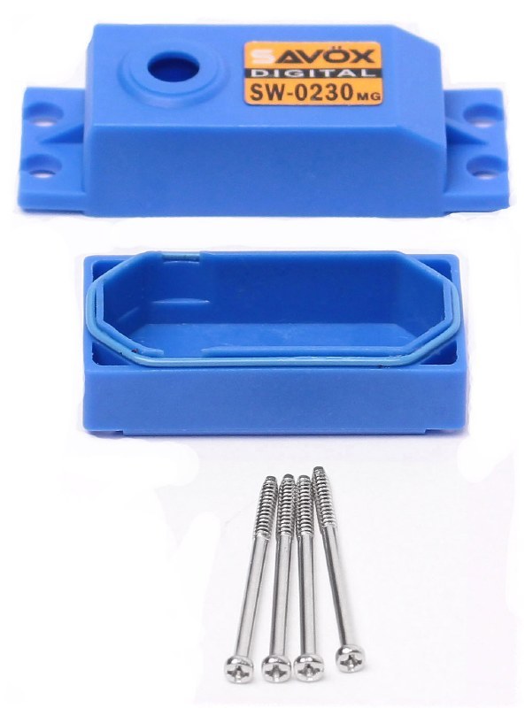 Top & Bottom Servo Case w/ 4 Screws, for SGSW0230MG - Hobby Hobby