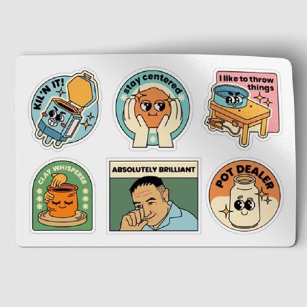 Pottery Sticker Sheet - The Ceramic Shop