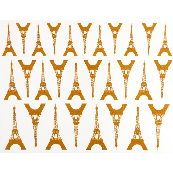 Silver Decal, Eiffel Tower - The Ceramic Shop