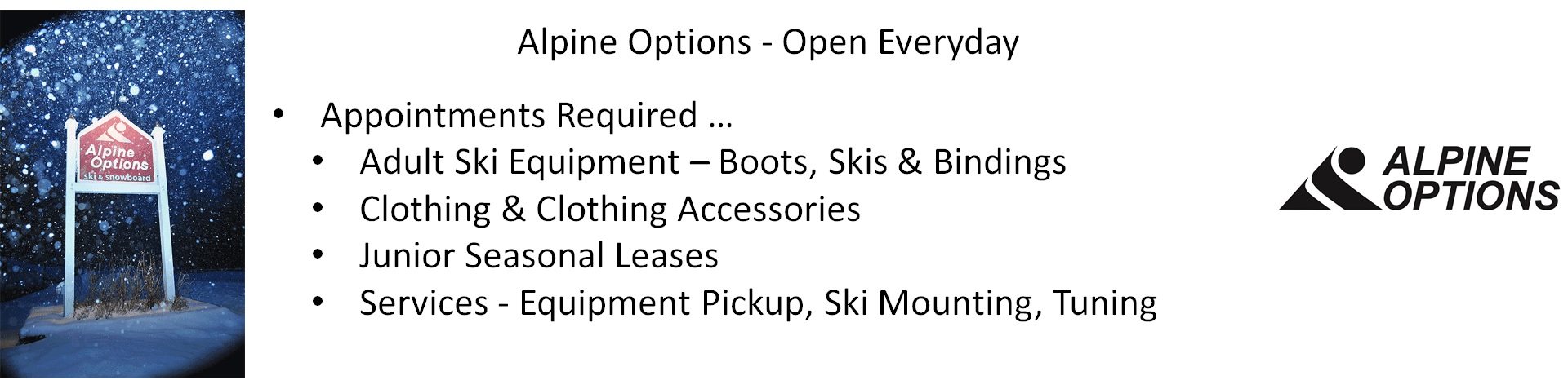 Vermont Ski Shop - Alpine Options